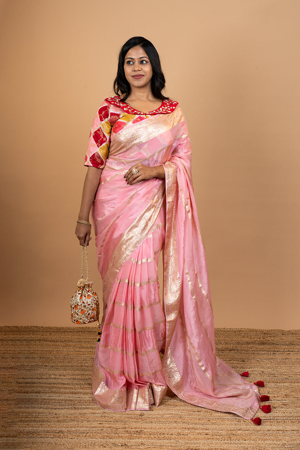 Pink Colour Saree: Shop Onion Pink, Mauve & Golden Pink Sarees ...